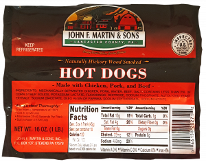 Hot Dogs | John F. Martin & Sons