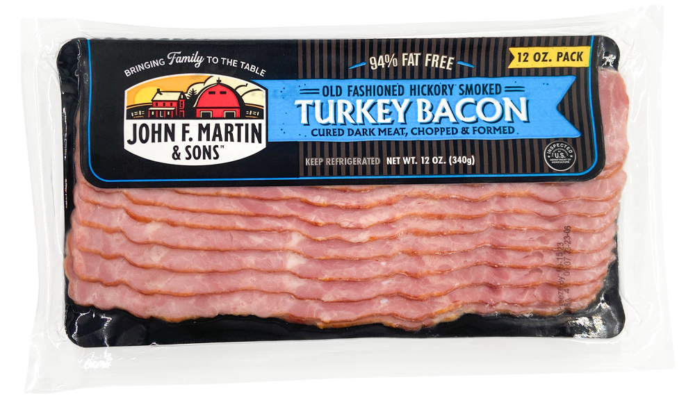 12oz Turkey Bacon | John F. Martin & Sons